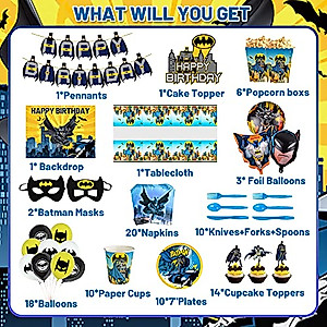 Superhero birthday party supplies decorations for boys and girls with pennants tableware balloons theme masks for boys and girls birthday