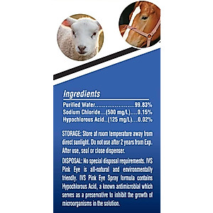 IVS INTERNATIONAL Pink Eye Spray - Eye Spray for All Animals (Dogs, Cats, Livestock and Horses) to Relieve Redness, Irritation, and Discharge - 16-Ounce