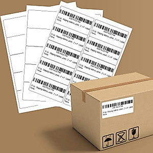 FungLam 2x4 Shipping Address Labels for Laser & Inkjet Printers, 300 Printable White Sticker Labels, 10 per Page Mailing Labels, Permanent Adhesive (30 Sheets, 300 Labels)