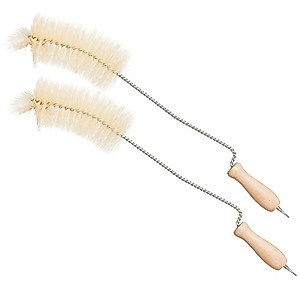 Redecker Baby Bottle Brush with Pig Bristles and Steel Wire and Beechwood Handle, 12-1/2-Inches, Set of 2