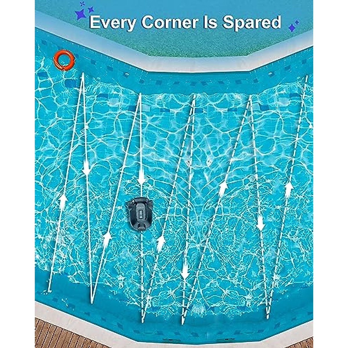 DANKARI Cordless Pool Robot Vacuum, Rechargeable Robotic Pool Cleaner for Above Ground & In-Ground Swimming Flat Pools