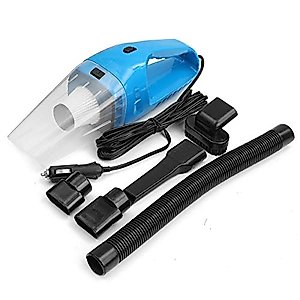 4000 PA Suction Portable Car Handheld Vacuum Dirt Cleaner Wet & Dry 12V 120W High Power Automotive Vehicle Auto Vac (Blue)