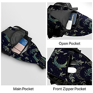 Yrebyou Moon Sling Bag for Women Men Chest Backpack Travel Crossbody Daypack for Hiking Cycling Running