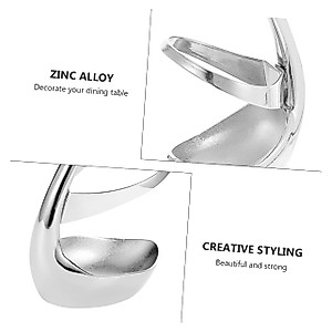 BESPORTBLE Food Fork Spoon Holder 2pcs Swan and Fork Storage Kitchen Supplies Zinc Alloy Non-slip Trailer Jack Drill Adapter