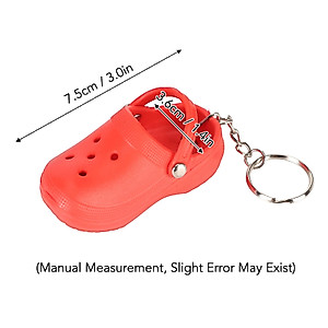 Pssopp 20Pcs Mini Croc Shoe Keychain Slipper Keychain Slipper Key Ring Cute for Backpacks Gifts Cute Shoes Keychain for Kids Boys Girls