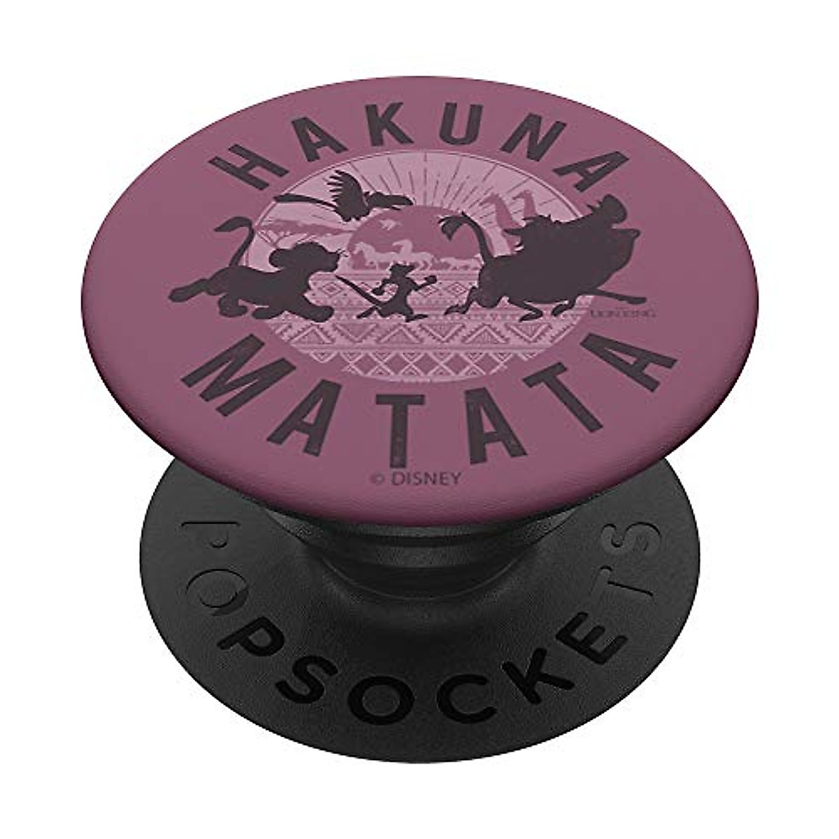 Disney The Lion King Simba Timon Pumbaa Hakuna Matata Purple PopSockets PopGrip: Swappable Grip for Phones & Tablets