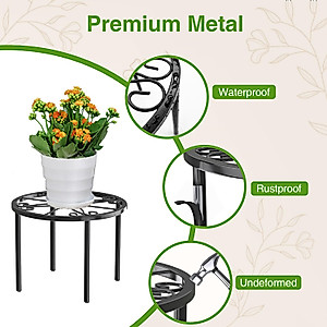 bussdis 1 PCS Plant Stand-6.69IN Small Plant Rack, Heavy Duty Flower Pot Stands, Plant Pot Shelf Anti-rust Potted Plant Holder for Room Indoor and Outdoor Gardens.