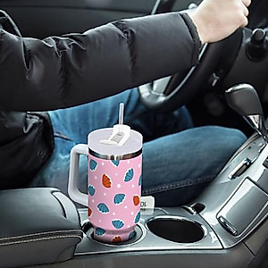 ARGTILDN 40 oz Tumbler Starfish Polka Dots Insulated Travel Mug with Handle and Straw Lid Stainless Steel Vacuum Coffee Cup Tea Beverage Container Water Bottles for Car Sports office