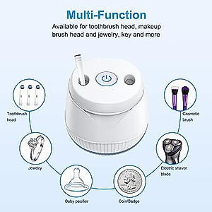 Ultrasonic UV Retainer Cleaner Machine - 45kHz Ultrasonic Cleaner for Dentures, Aligner, Mouth Guard, Whitening Trays, Toothbrush Head, 5/10 Minute Ultrasonic/Pulse Cleaning for Jewelry, Diamonds