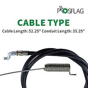 POSFLAG 946-04256 Drive Clutch Cable Replaces MTD 946-04256 Drive Cable, 746-04256 Drive Cable, Craftsman 946-04256, 746-04256, 946 04256, 746 04256 for MTD Troy-Bilt Yard Machines Snowblowers