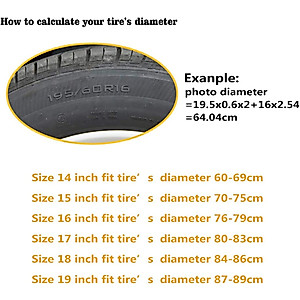 Leopard Print Spare Tire Cover Sun Protector Waterproof Wheel Cover Universal Fit for, Trailer, RV, SUV, Truck and Many Vehicle 14-19" Fits for tire Diameter 60-89cm