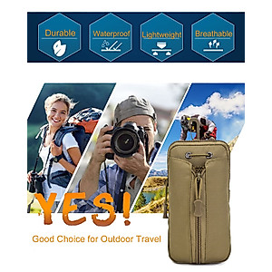 LCYWXWS Water Bottle Carrier Holder with Carabiner, 16 oz Tactical Water Bottle Pouch with Belt Hook, Bottle Sleeve for Sports Gym Hiking Camping Walking(Brown)