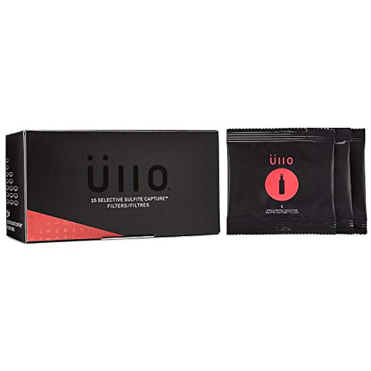 Ullo Full Bottle Replacement Filters (15 Pack) With Selective Sulfite Technology To Make Any Wine Histamine And Sulfite Preservative Free