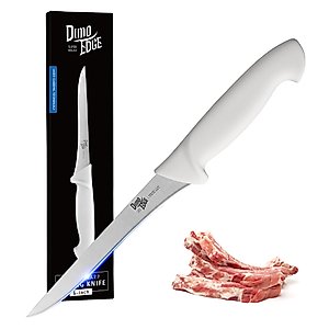 dimoedge 6 inch Professional Boning Knife, Super Sharp Deboning Knife with Ergonomic Handle(White)