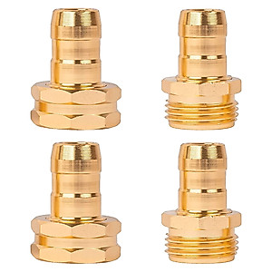 Hourleey Garden Hose Repair Connector with Clamps, Fit for 3/4" or 5/8" Garden Hose Fitting (6-Set)