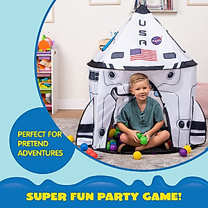 JOYIN Rocket Ship Play Tent Pop up Play Tent Kids Indoor Outdoor Spaceship Playhouse Tent Set