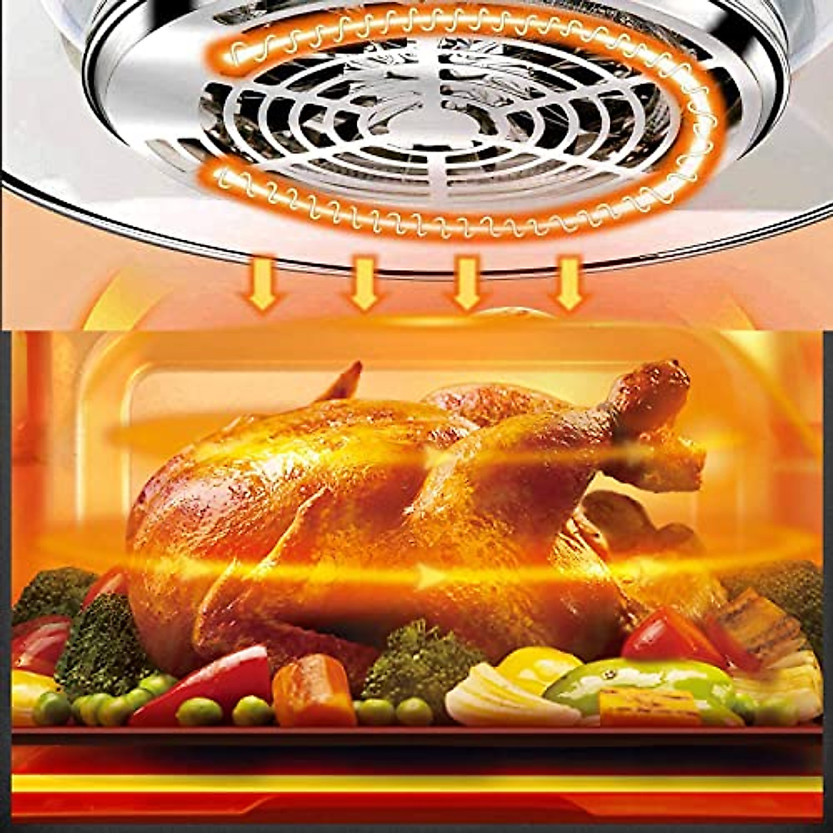 Big Boss 16Qt Glass Air Fryer Oven – Extra Large Non Toxic Air Fryer Halogen Oven with 50+ Air Fryers Recipe Book for Quick + Easy Meals for Entire Family, AirFryer for Healthier Crispy Foods – Gray