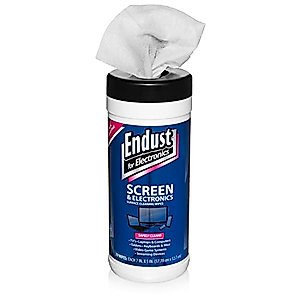 Endust for Electronics; Screen & Surface Cleaning Wipes, Great LCD and Plasma Wipes, 70 Wipes (11506)