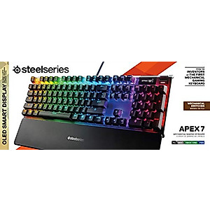 SteelSeries Apex 7 - Mechanical Gaming Keyboard – OLED Smart Display – Brown Switches - French AZERTY Layout