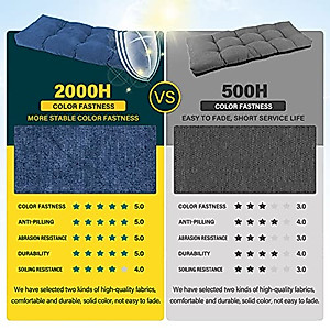 mudilun Bench Cushion,Indoor Anti-Slip Patio Seat Cushion, Kitchen Furniture Chair Cushions for Floating Windows, Rocking Chairs, Dining (36x14x4, 【Chenille】 Blue)