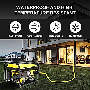 ExiBryony NEMA 25FT L14-30P to Four 5-20R Generator Locking Cord,10 Gauge Distribution Cord,Generator Adapter with Power Indicator, Household Cable with UL Listed,125/250V,7500W,4Prong