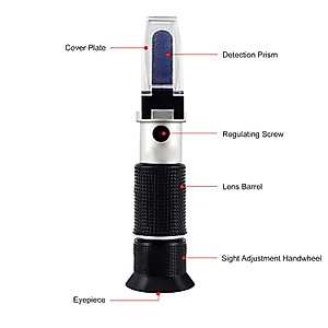 Brewing Refractometer, Easy Operation Wine Refractometer 0‑80% Test Range Portable for Measurement