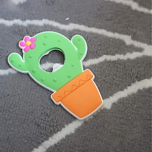 Booluee Refrigerator Magnet Silicone Metal Bottle Opener for Beer Coke Bartender Kitchen Barware Metal Novelty Cute Fun Shape, 1 Pack (Cactus)