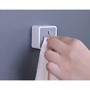 Little Dream Products Wall Hooks for Kitchen Bathroom Trackless Self Adhesive Wall Mounted Hanger Napkin Rack Towel Hook Set of 3 White LDP630HT8 LDP630HT8