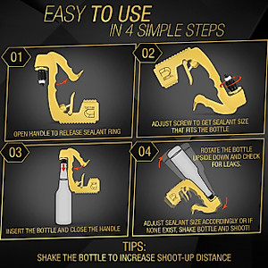 BELDEL Champagne Gun Shooter - 3-in-1 Beer Gun Set with Champagne Stopper and Bottle Opener Keychain, Fun Alcohol Gun Shooter for Bars, Bachelor Party, Wedding, Christmas, Birthday, Festivals