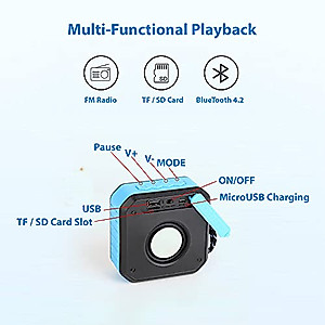 TEK STYZ IPX7 Speaker Compatible with Your Bose AE2w with 13H Waterproof Playtime, Indoor, Outdoor Travel 1500 (RED)