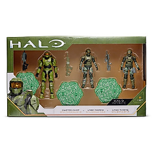 HALO 4" Spartan 3 Figure Pack – Master Chief and 2 UNSC Marines - Amazon Exclusive