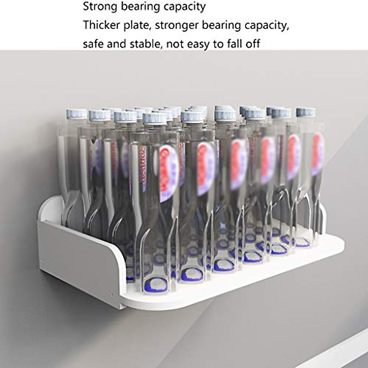 Floating Shelves Router Set-top Box Bracket WiFi Wall Mount Satellite Receiver Top Box Rack Bedside Projector Wall Mount Shelf (Color : White, Size : 34 * 24 * 7cm)