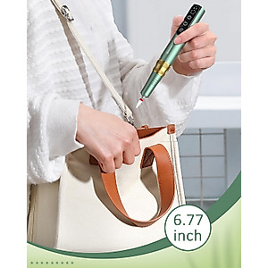 SENIGNOL Electric Cordless Nail Drill, 35000RPM Portable Nail Drill Machine for Gel Acrylic Nails, Rechargeable Nail File for Home Salon Manicure Pedicure and Polishing