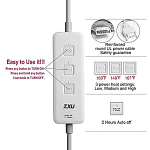 Weighted Heating Pad, XL King Size Electric Hot Heated Pad for Back Pain Relief, Auto-Off, Moist & Dry Heat Therapy, for Neck, Shoulder, Menstrual Pain & Sore Muscle, Cramps Relief，12"x24"