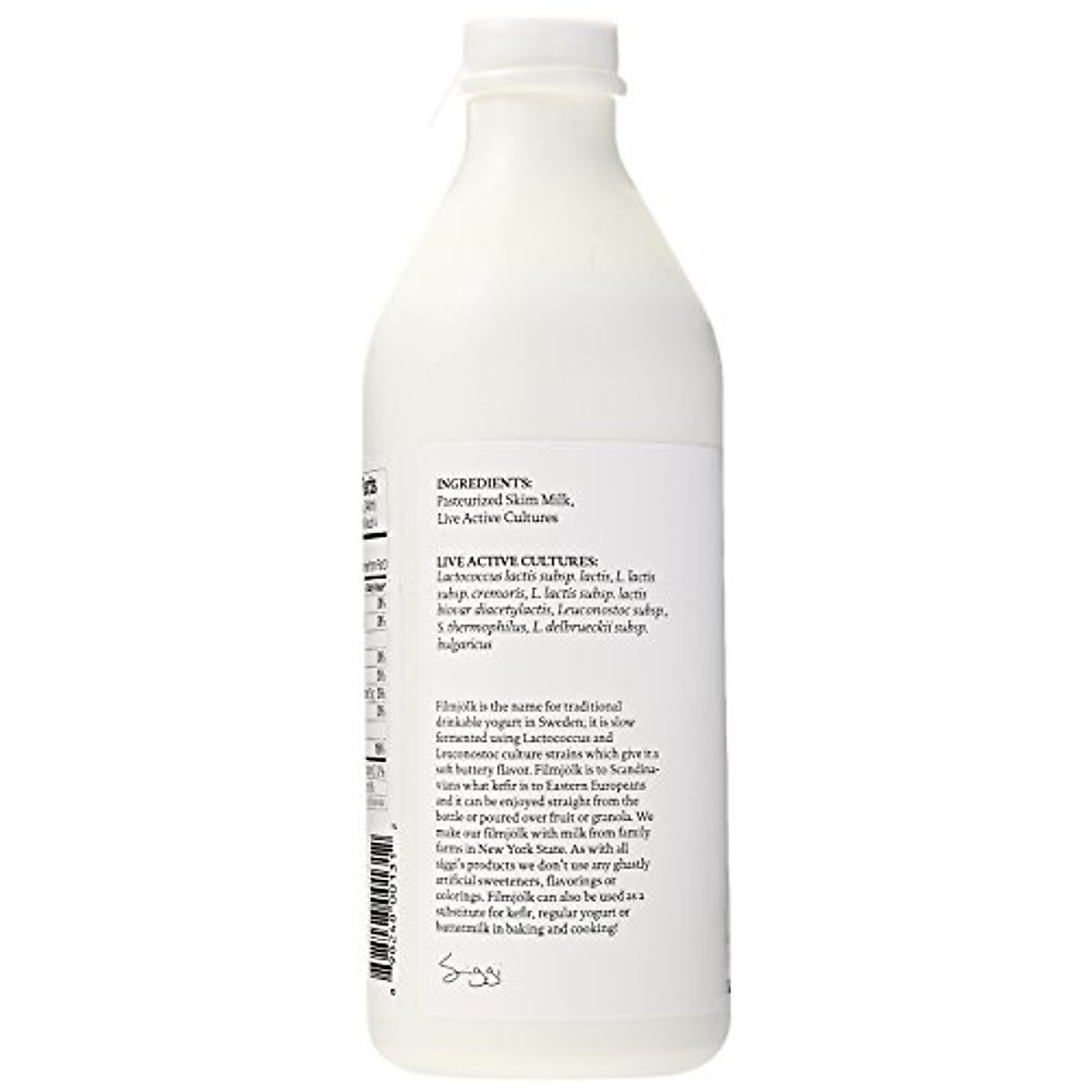 siggi’s® Drinkable Nonfat Yogurt Filmjölk, Plain, 32 oz. – Only 2 Ingredients, 0% Milkfat