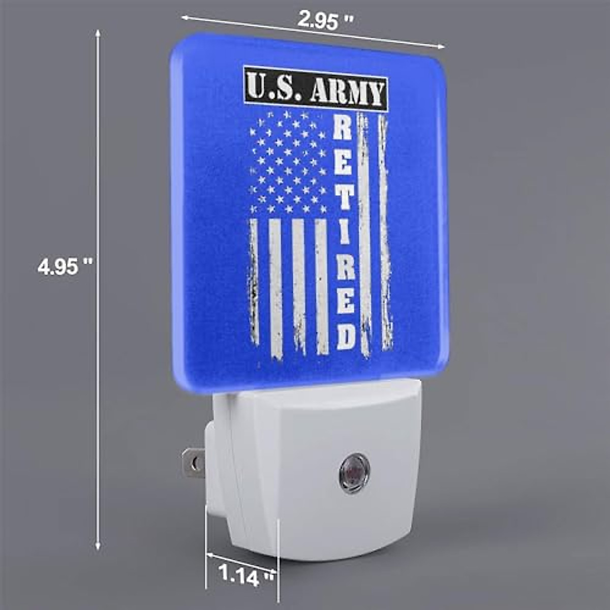 Qauirfe Army Retired Flag Night Light Set of 2 Home Decor