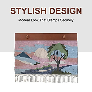 24 Inch Tapestry Hangers Tapestry Rack for Wall for Display Wood Wall Mount Rug Hangers for Walls Rustic Wall Hangers Closet Stands for Hanging Blanket Holder with Screws