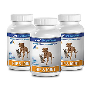 Older cat Supplements - Hip and Joint - Health and Support - for Dogs and Cats - cat Vitamin Chews - 3 Bottle (360 Chews)