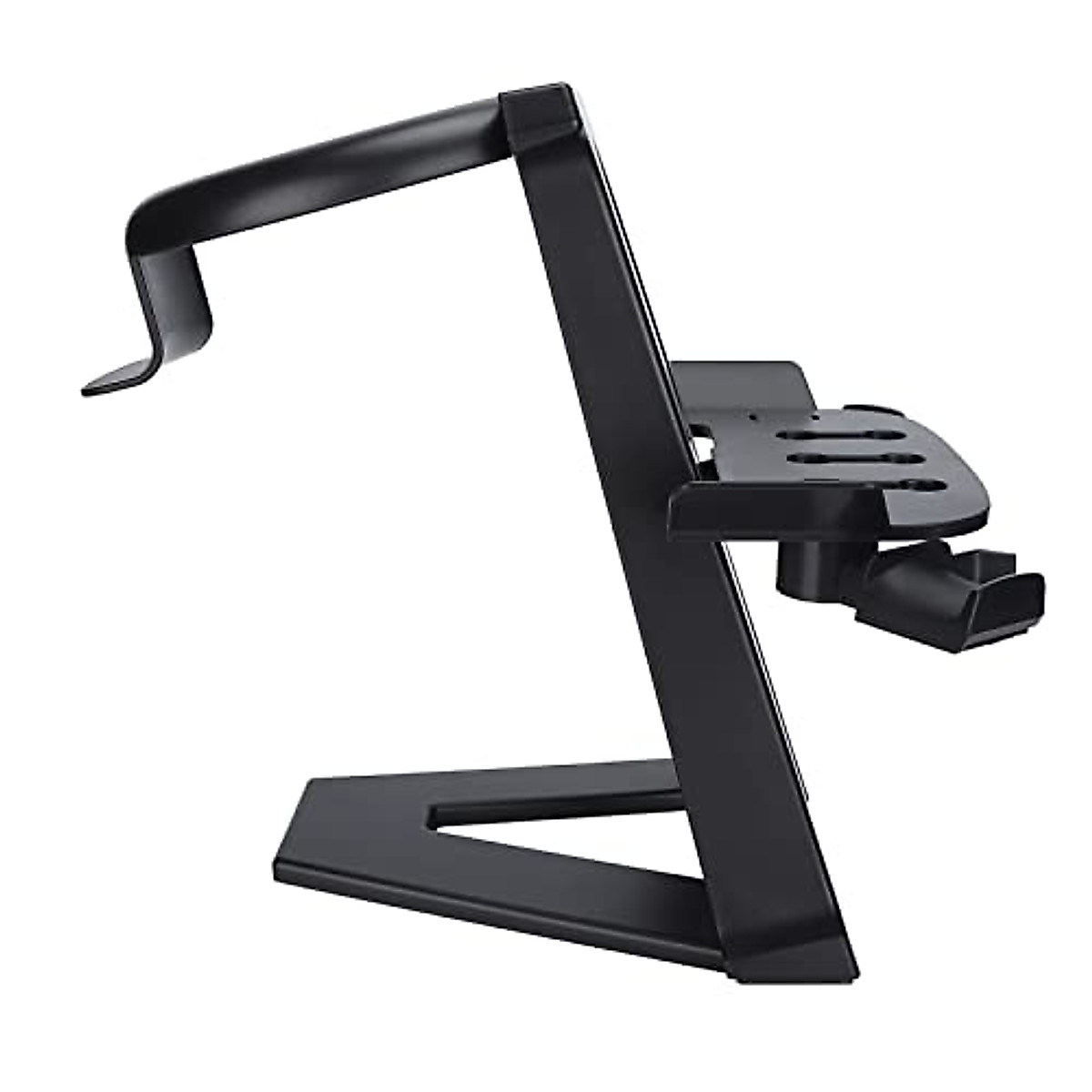 VR Stand, Easy to Install VR Headset Stand and Controller Holder Lens Friendly Compatible with a Stable Base for Rift S for Quest 2 for Vive(Black)