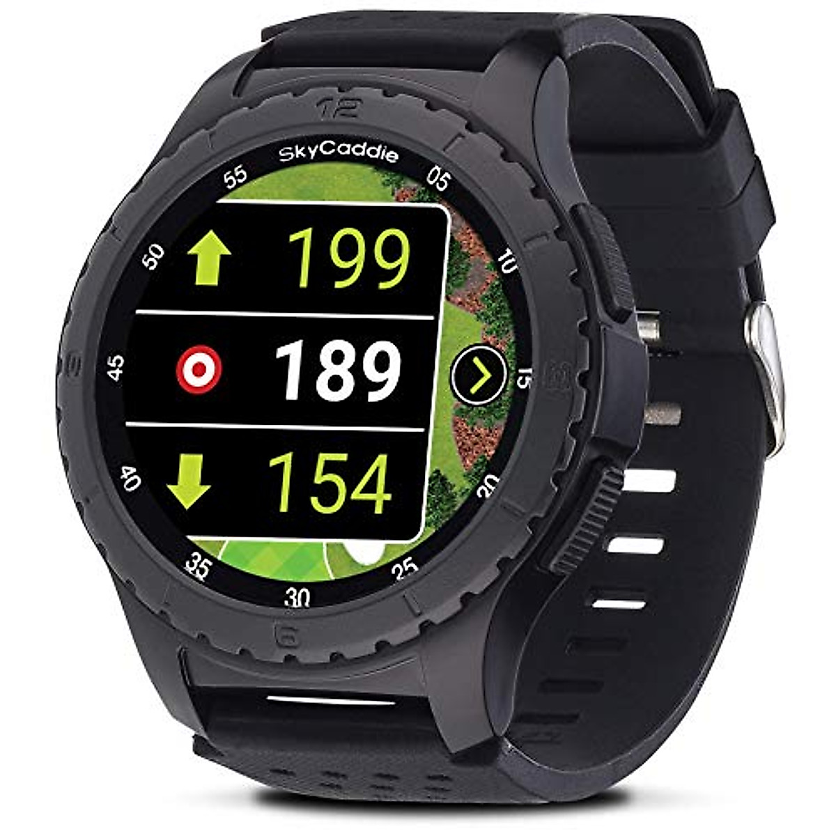 SkyCaddie LX5, GPS Golf Watch with Touchscreen Display and HD Color CourseView Maps, Black, Small