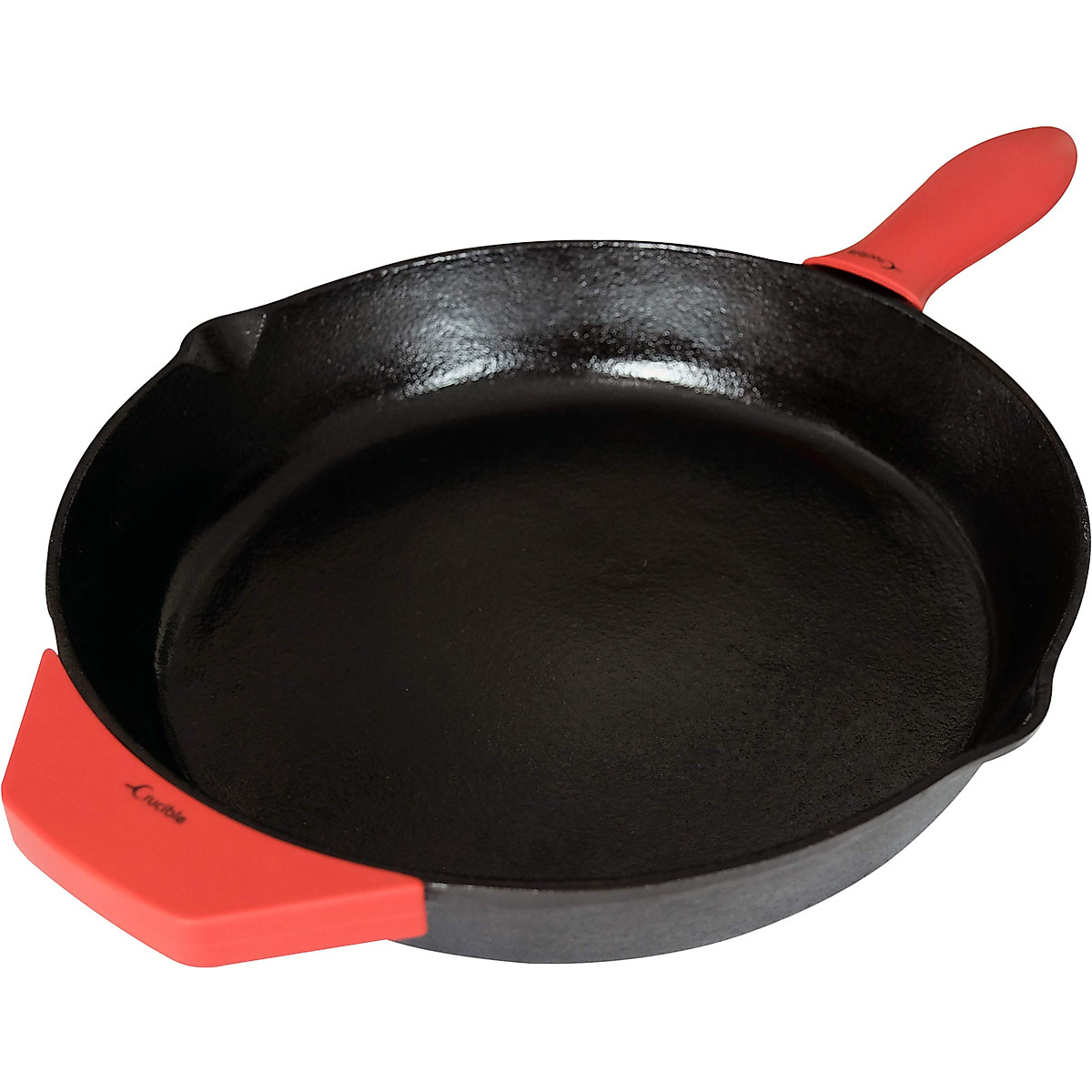 Silicone Hot Handle Holder + Assist Holder, Potholder (2-Pack Mix Red) for Cast Iron Skillets, Pans, Frying Pans & Griddles, Metal and Aluminum Cookware Handles - Sleeve Grip, Handle Cover