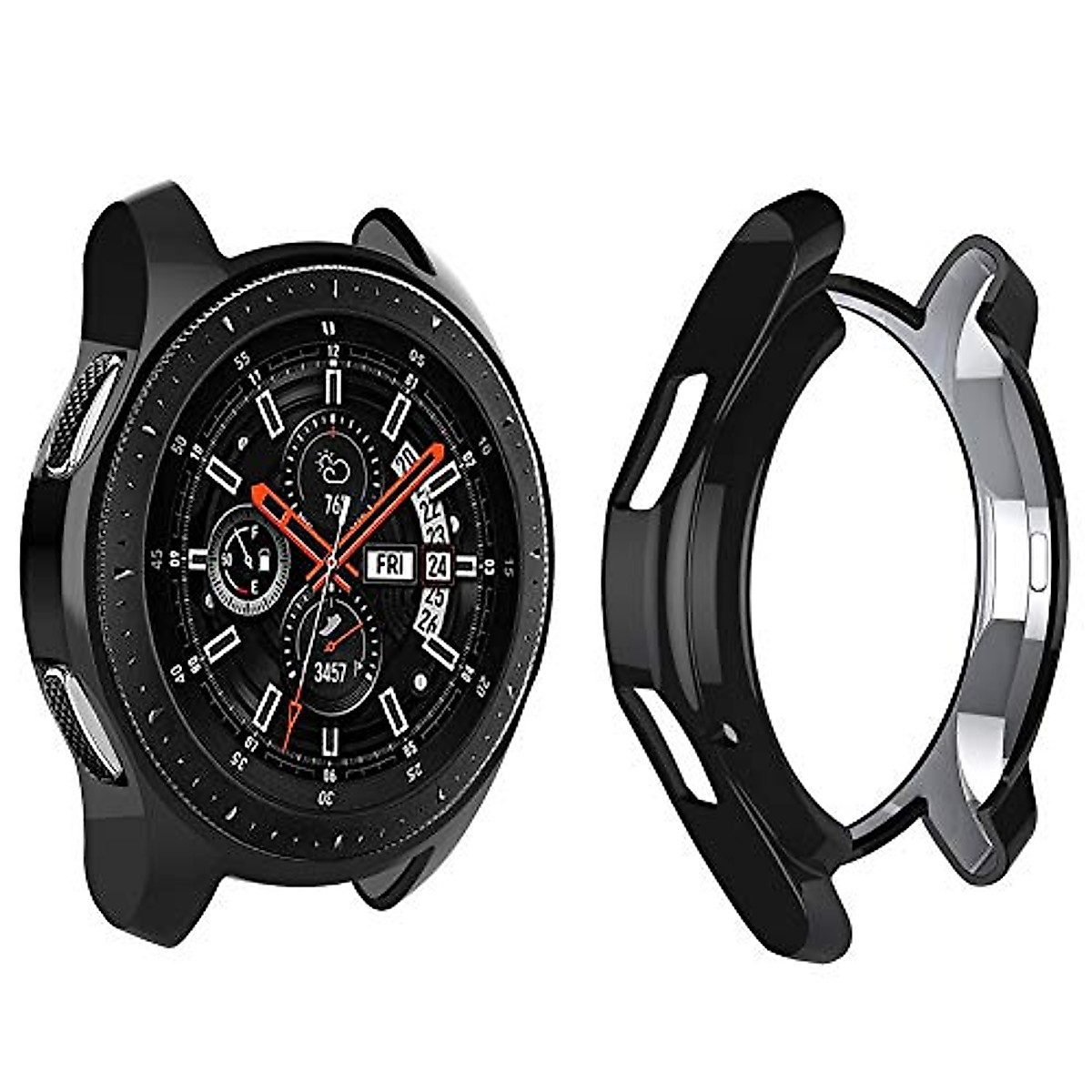 Case Compatible Samsung Galaxy Watch 46mm, NaHai TPU Slim Plated Case Shock-Proof Cover All-Around Protective Bumper Shell for Galaxy Watch 46mm SM-R800 Smartwatch, (Not Galaxy Watch 4 Classic 46mm)