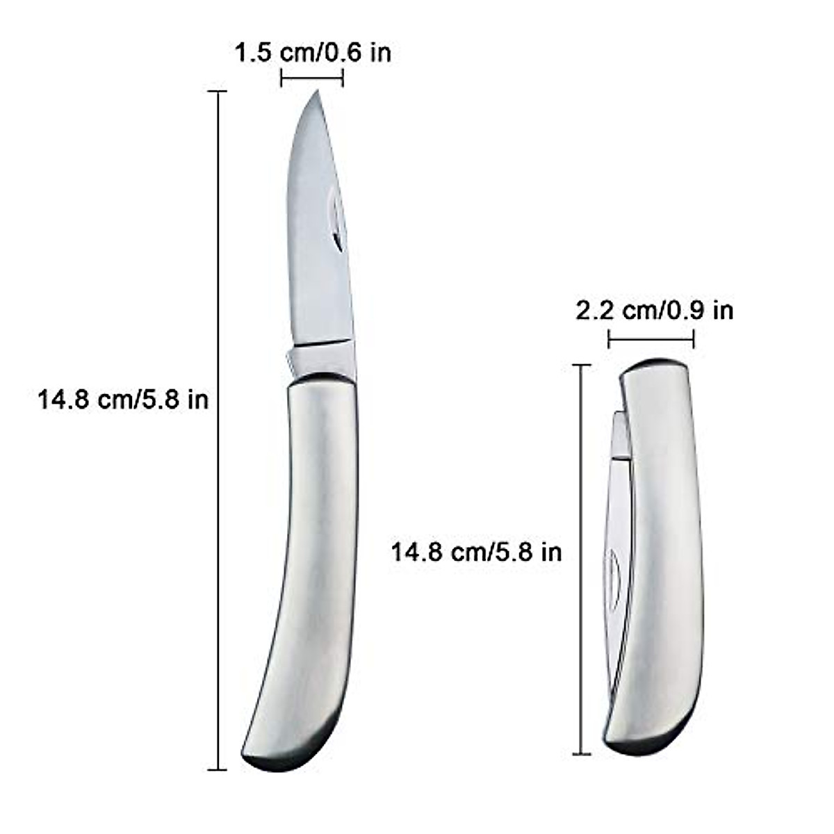 Paring Knife,all Steel Foldable Fruit Knife,fruit Knife Small of Exquisite,small and Easy to Carry,suitable for Most Types of Vegetables and Fruits(3 Pieces)