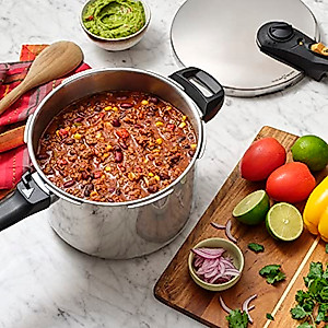 Zavor DUO 6.3 Quart Multi-Setting Pressure Cooker with Digital Cookbook and Steamer Basket - Polished Stainless Steel (ZCWDU02)