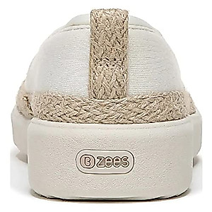 BZees Womens Maui Slip-on Loafer, White, 9 US