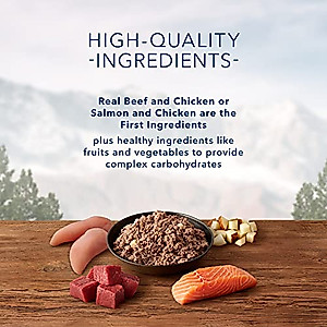 Blue Buffalo Wilderness High Protein, Natural Adult Wet Dog Food Variety Pack, Beef & Chicken Grill and Chicken & Salmon Grill 12.5-oz Cans (8 Count- 4 of Each Flavor)