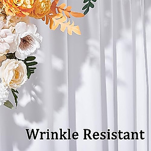 10ft x 10ft White Backdrop Curtain Panels for Parties, Wrinkle Resistant Polyester Wedding Backdrop Drapes for Party Birthday Backdrop Photography Home Decorations