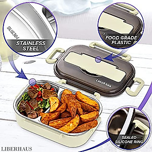 Stainless Steel Lunch Containers for Adults - Simple Modern Bento Lunch Box for Adults With Compartments Hot and Cold Lunch Boxes for Adults - Food Storage Containers Lunch Box Accessories for Adults