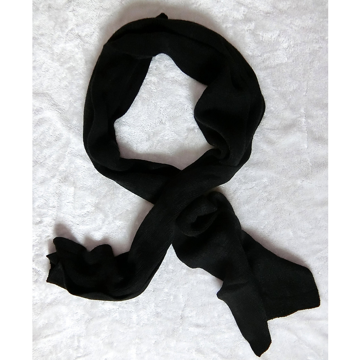 Wander Agio Women's Warm Long Shawl Winter Warm Large Scarf Pure Color Black