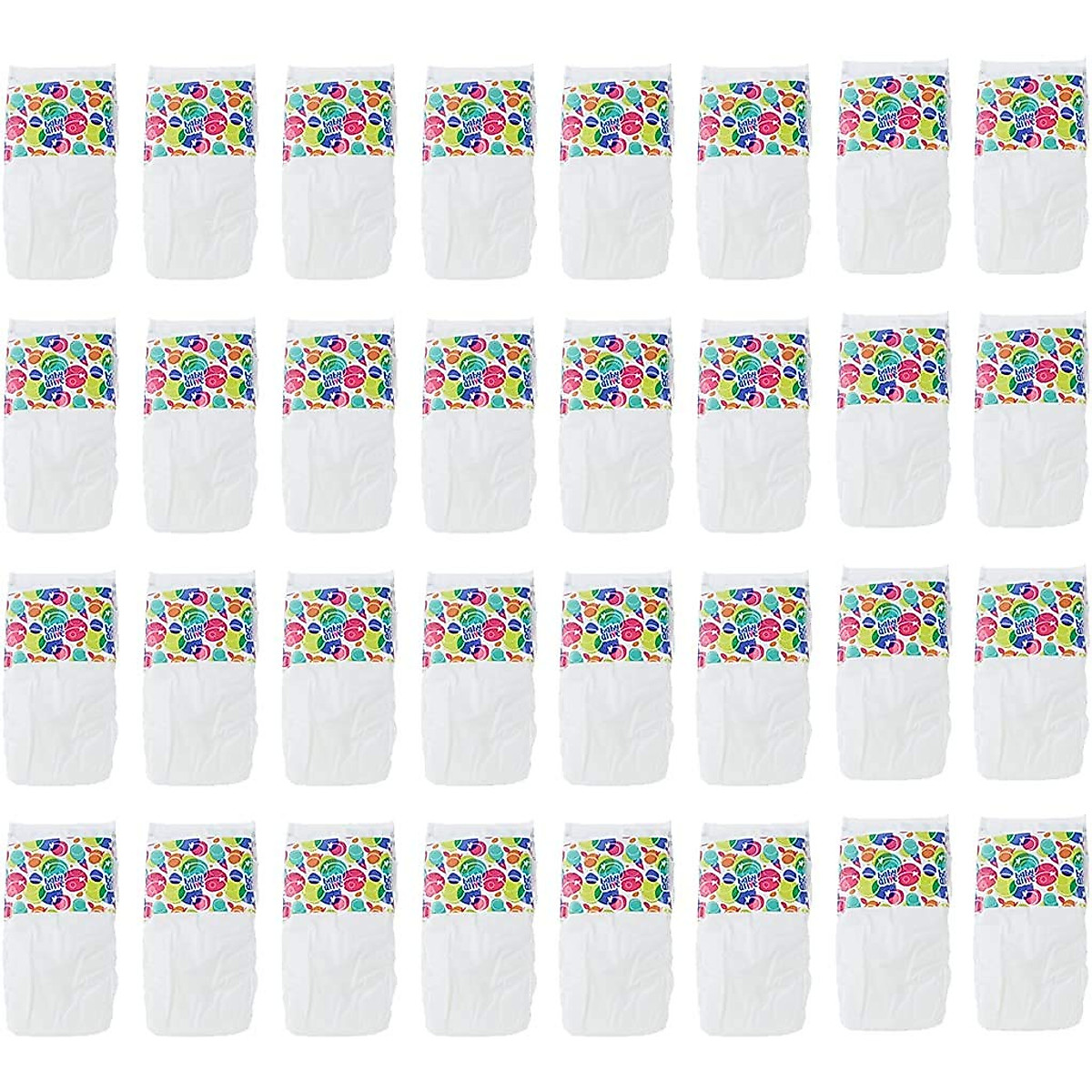 Baby Alive Extra Diapers Refill Pack, Includes 32 Diapers for Dolls That Drink and Wet, Ages 3 and Up